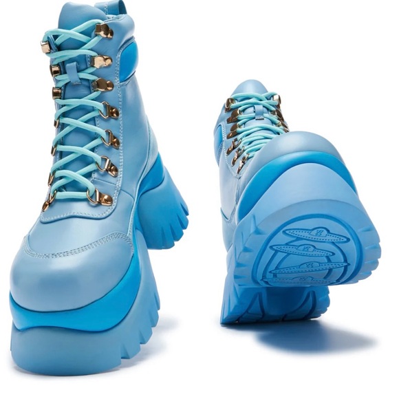 koi | Shoes | Melanie Martinez Crybaby Blue Vilun Platform Boots | Poshmark